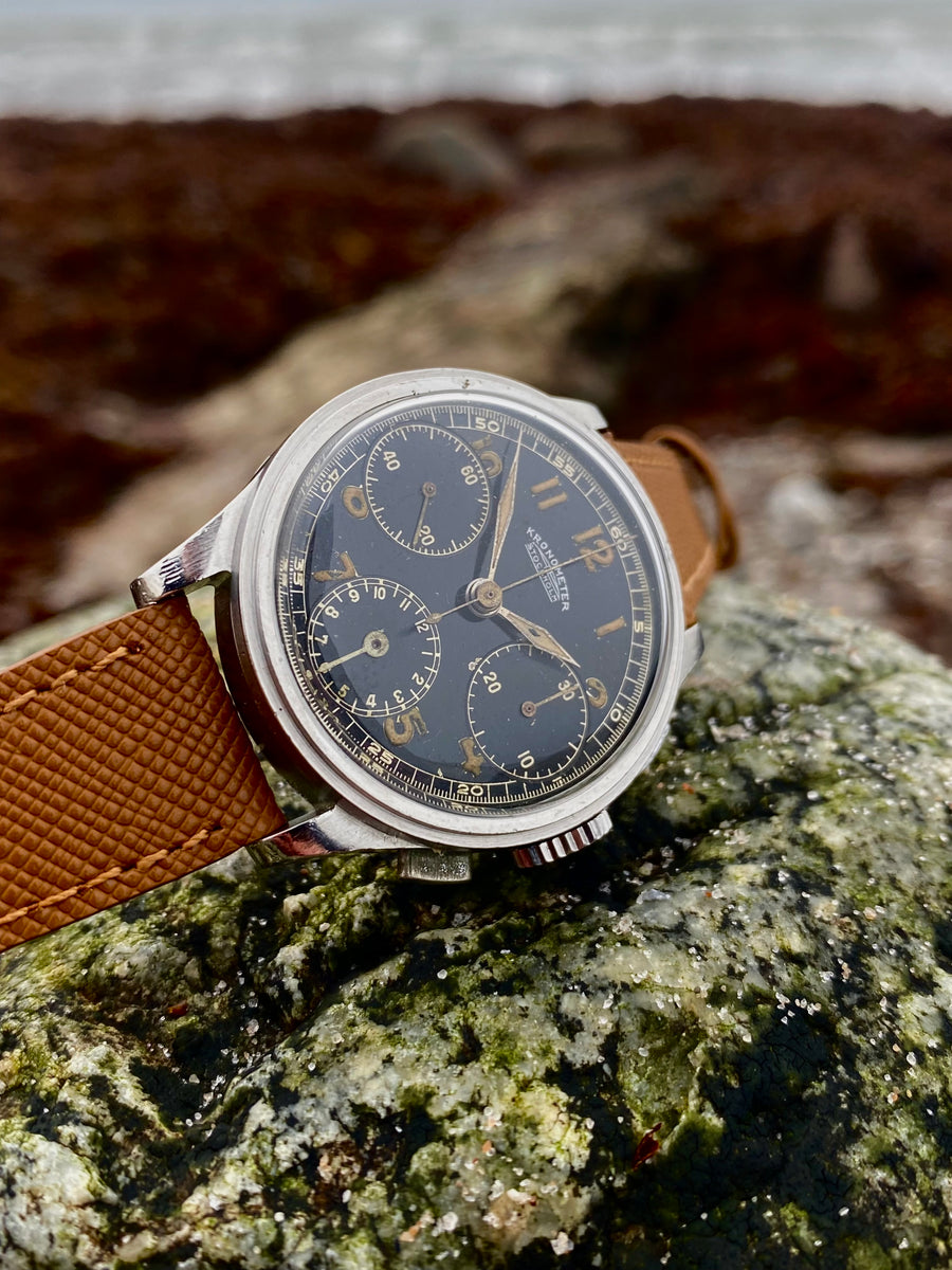 1940's rare Kronometer Stockholm "Gilt dial". *SERVICED* – WOFS Watches