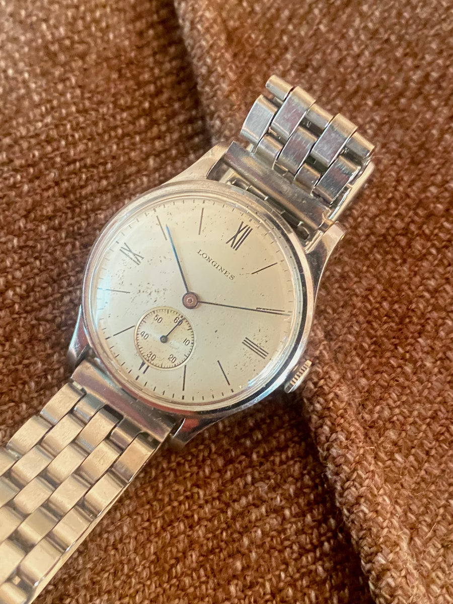 1942 Rare Longines "Bauhaus"-dial EFCO with cal. 10.68z *SERVICED* – WOFS Watches
